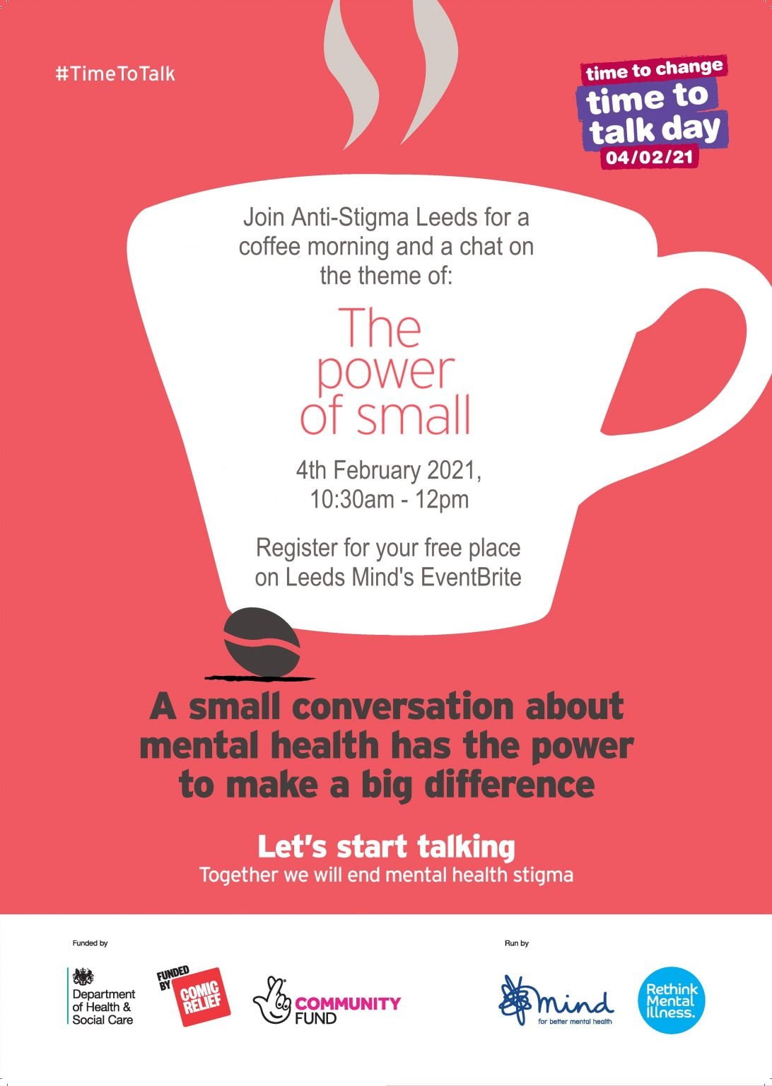 Time to Talk Day 2021 – Share Your Experience of the Power of Small ...
